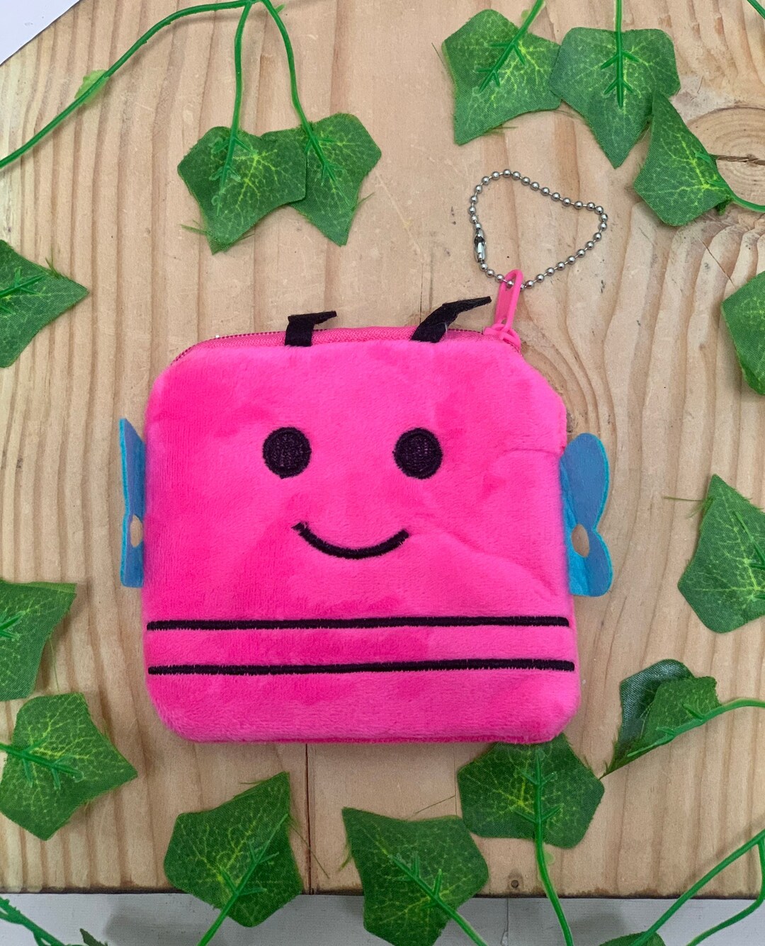 Butterfly Fuzzy Velvet Animal Pouch, Cute Butterfly Bag, Zipper Crystal ...