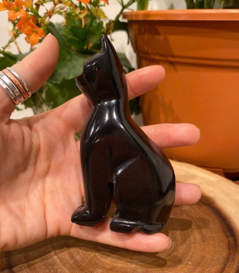 Black Onyx Cat Carving various Sizes Carved Kitty Carved - Etsy