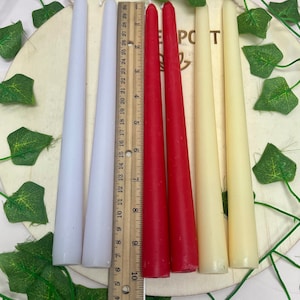 Long Taper Unscented Wax Candle, Prayer, Altar Candle, 10 Inch / 25cm ...