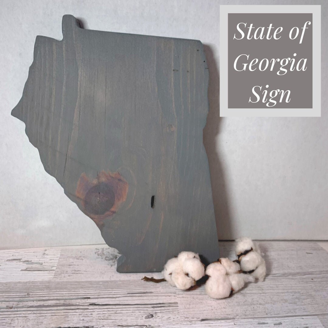 State of Georgia Sign Made From Reclaimed Wood. GA Wall Sign / Wood ...