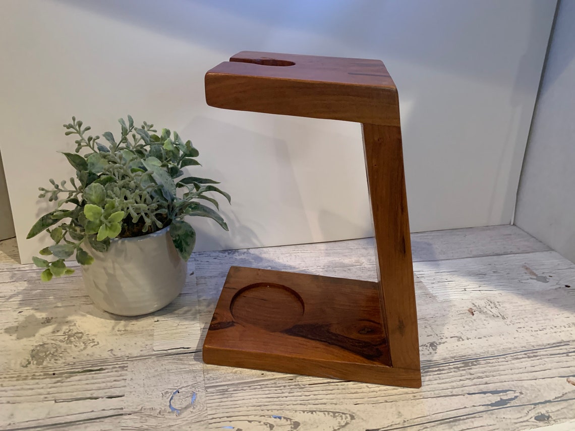 Wood Shaving Brush Stand Holder.perfect Gift for Him Razor - Etsy