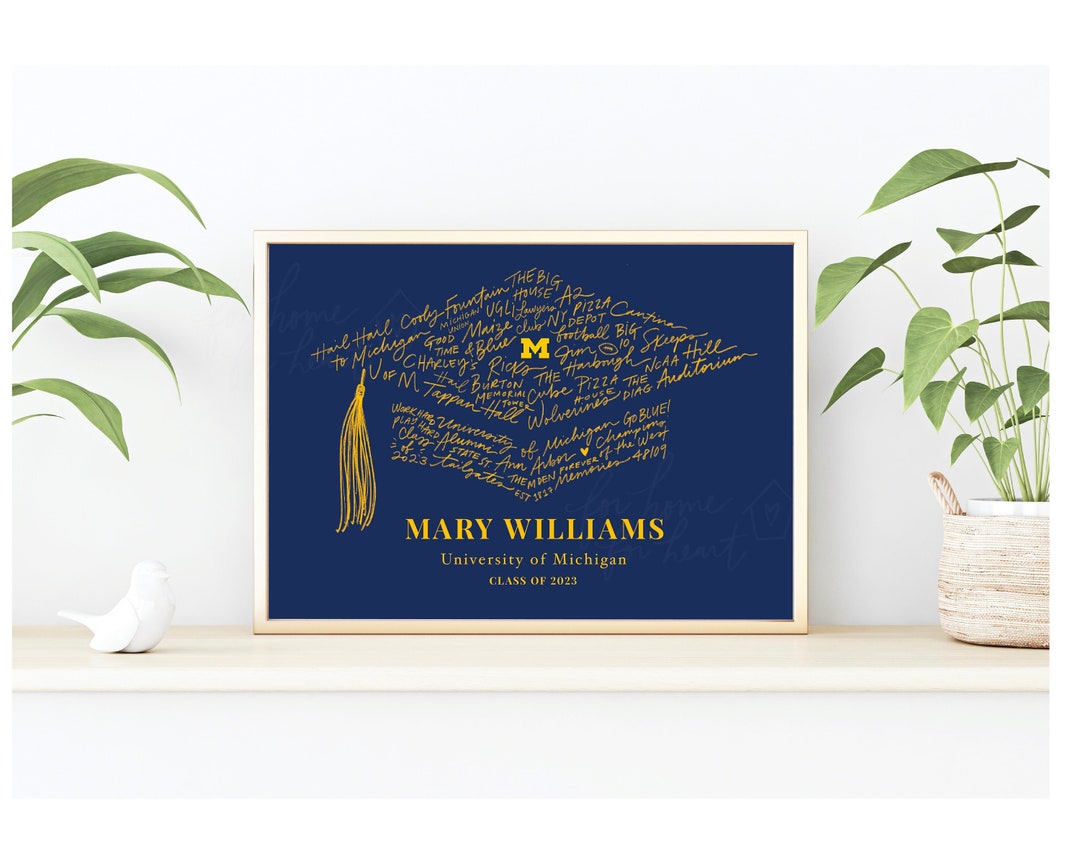 University of Michigan Memories Graduation Cap Gift - Etsy