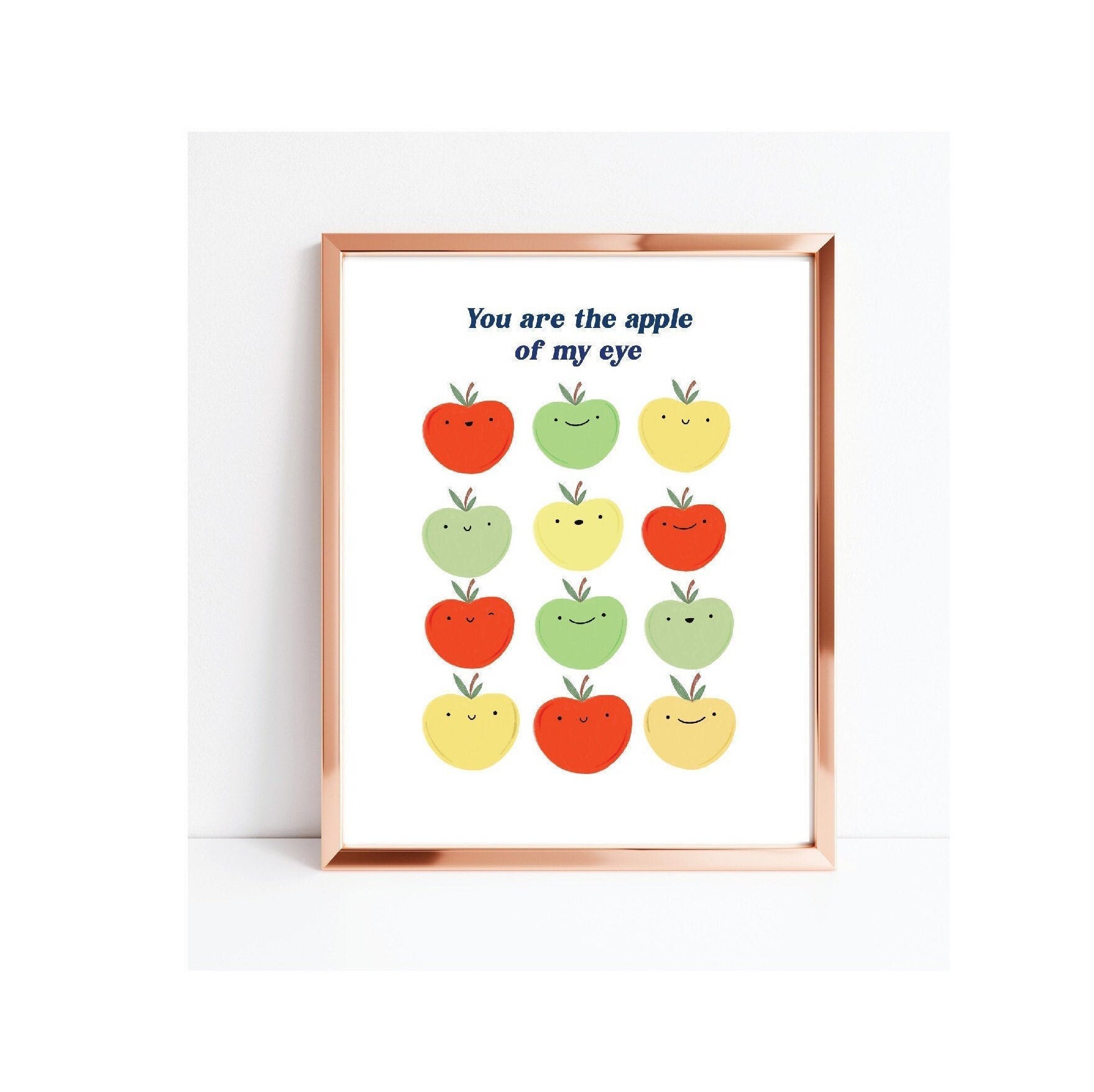 You Are the Apple of My Eye Print - Etsy