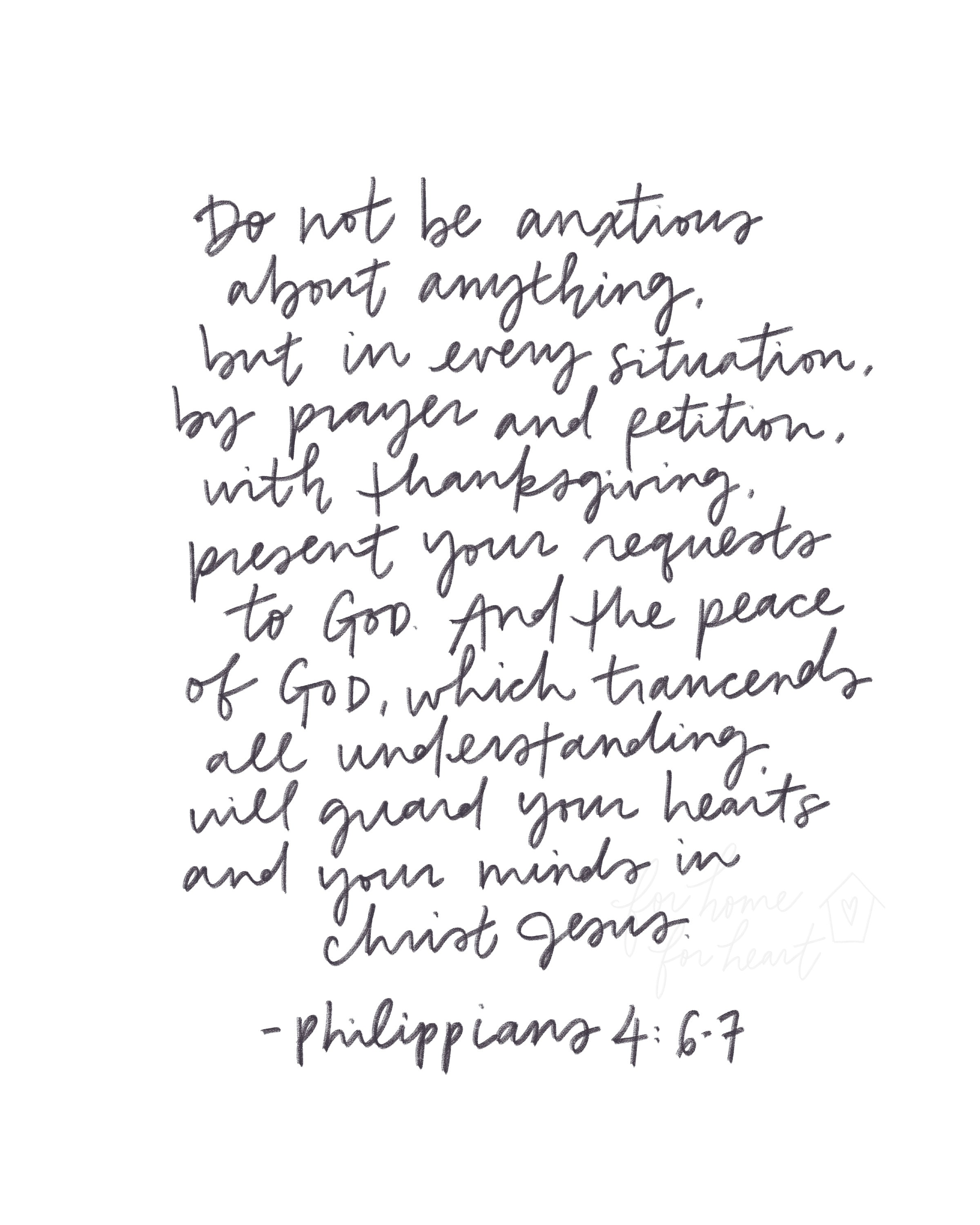 Philippians 4:6-7 Bible Verse Print - Etsy
