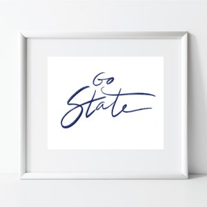 Penn State - Go State Print 8x10 Inches - Etsy