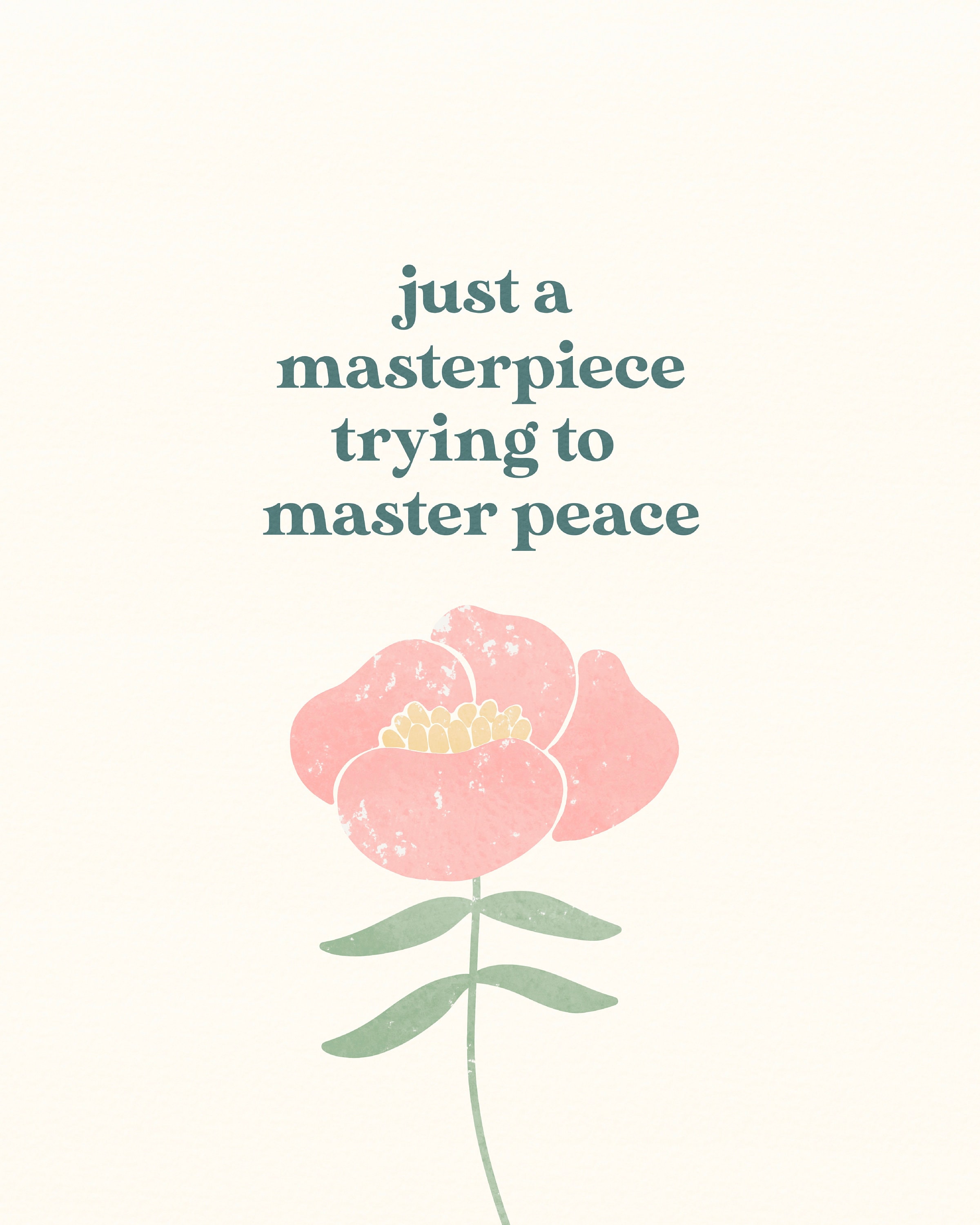 Just a Masterpiece Trying to Master Peace - Etsy