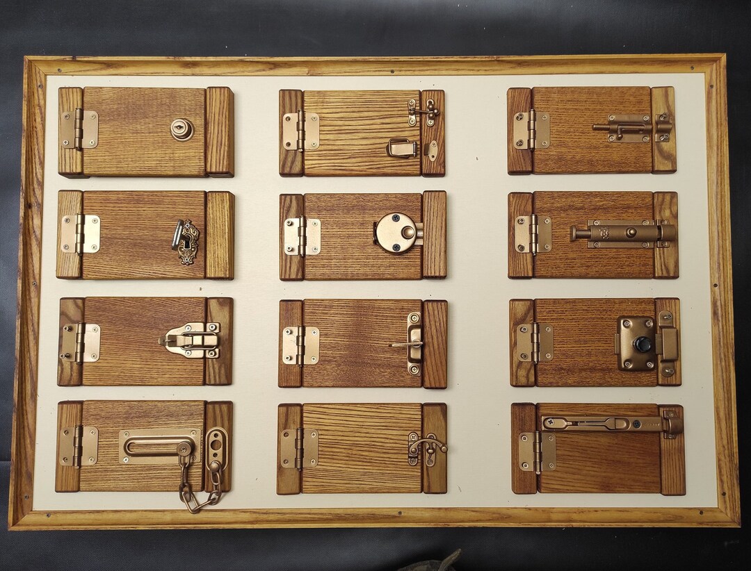 Dementia Memory Board With Door Lock Activities and Family Photos - Etsy