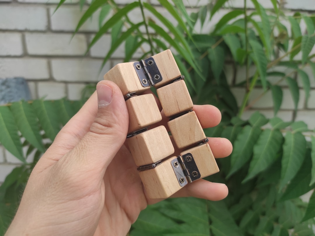 EDC Fidget Toy, Wood Infinity Cube, Stim Toy Adult, Autism and Dementia ...