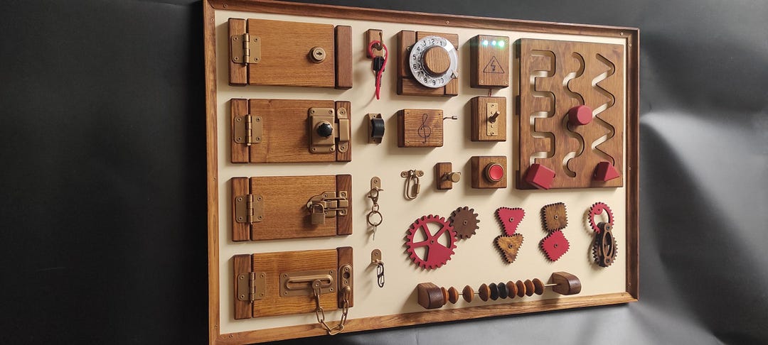 DIY Toddler Busy Board Parts: Music Box, Doors With Latches, Switch ...