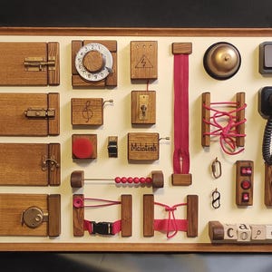 Sensory Activity Board for Dementia: Wooden Memory Stimulation Tool - Etsy