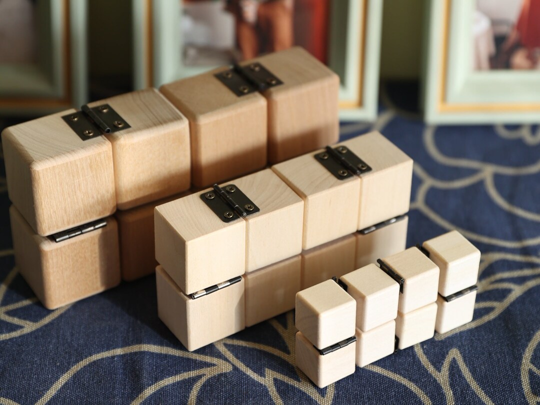 Handmade Wooden Infinity Cube: Fidget Puzzle, New Home Gift - Etsy