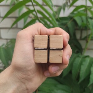EDC Fidget Toy, Wood Infinity Cube, Stim Toy Adult, Autism and Dementia ...