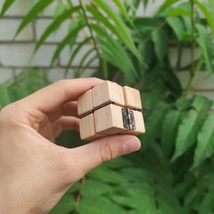 EDC Fidget Toy, Wood Infinity Cube, Stim Toy Adult, Autism and Dementia ...