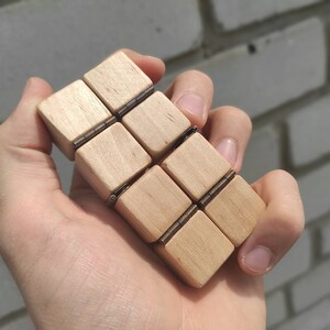 EDC Fidget Toy, Wood Infinity Cube, Stim Toy Adult, Autism and Dementia ...