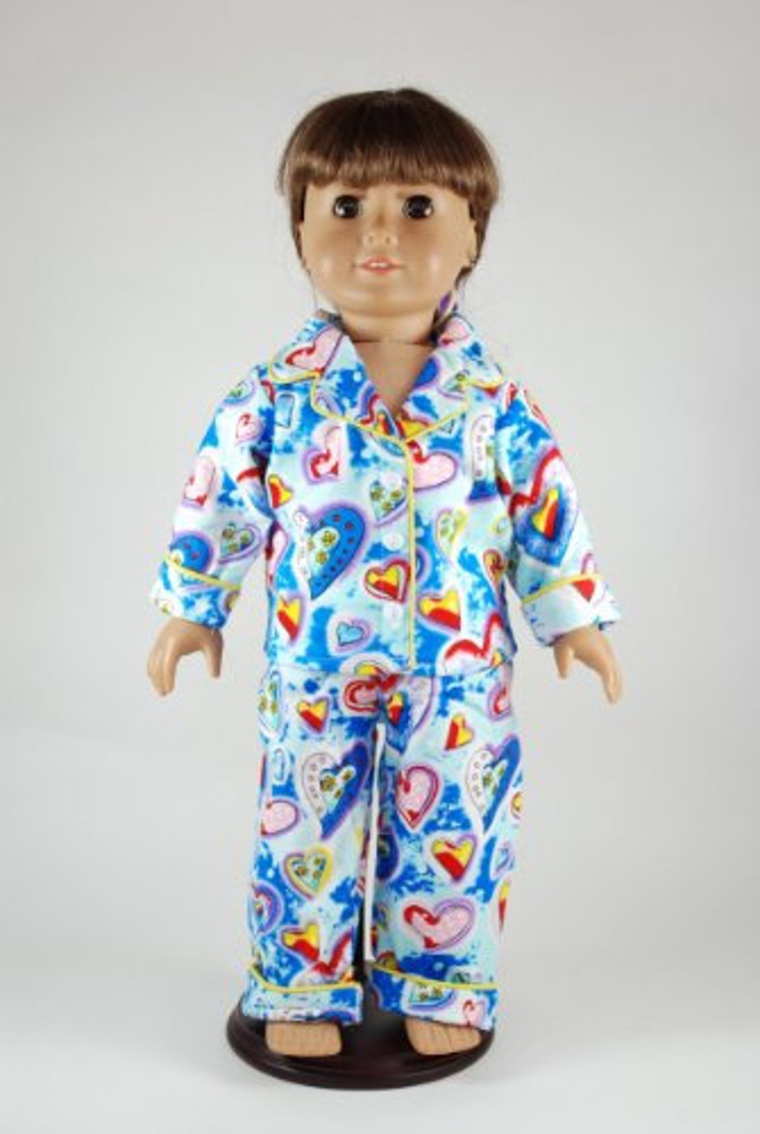 Blue Heart Pajamas for 18 Inch Dolls - Etsy