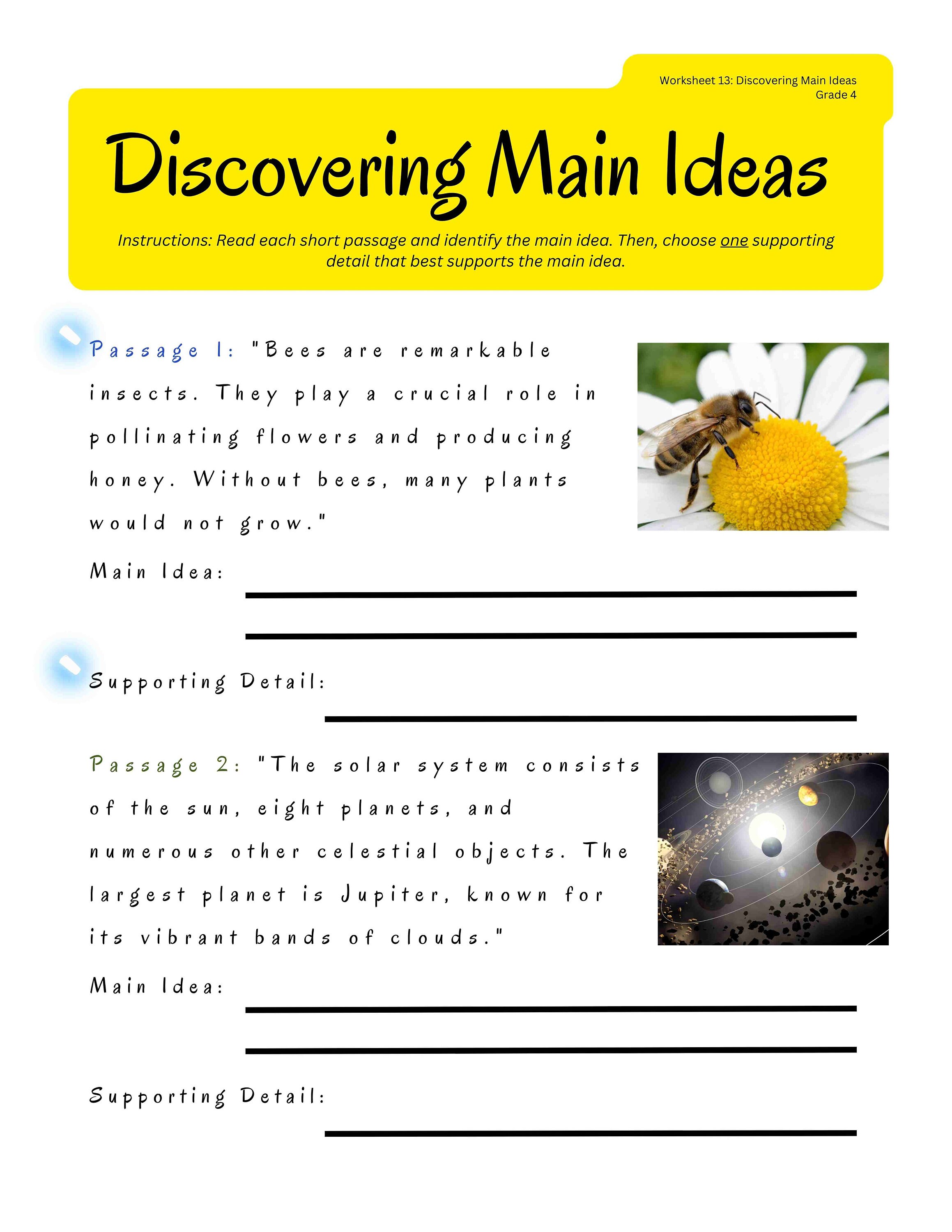 4th Grade Reading and Writing Worksheets Bundle: 21 Pages of Engaging ...