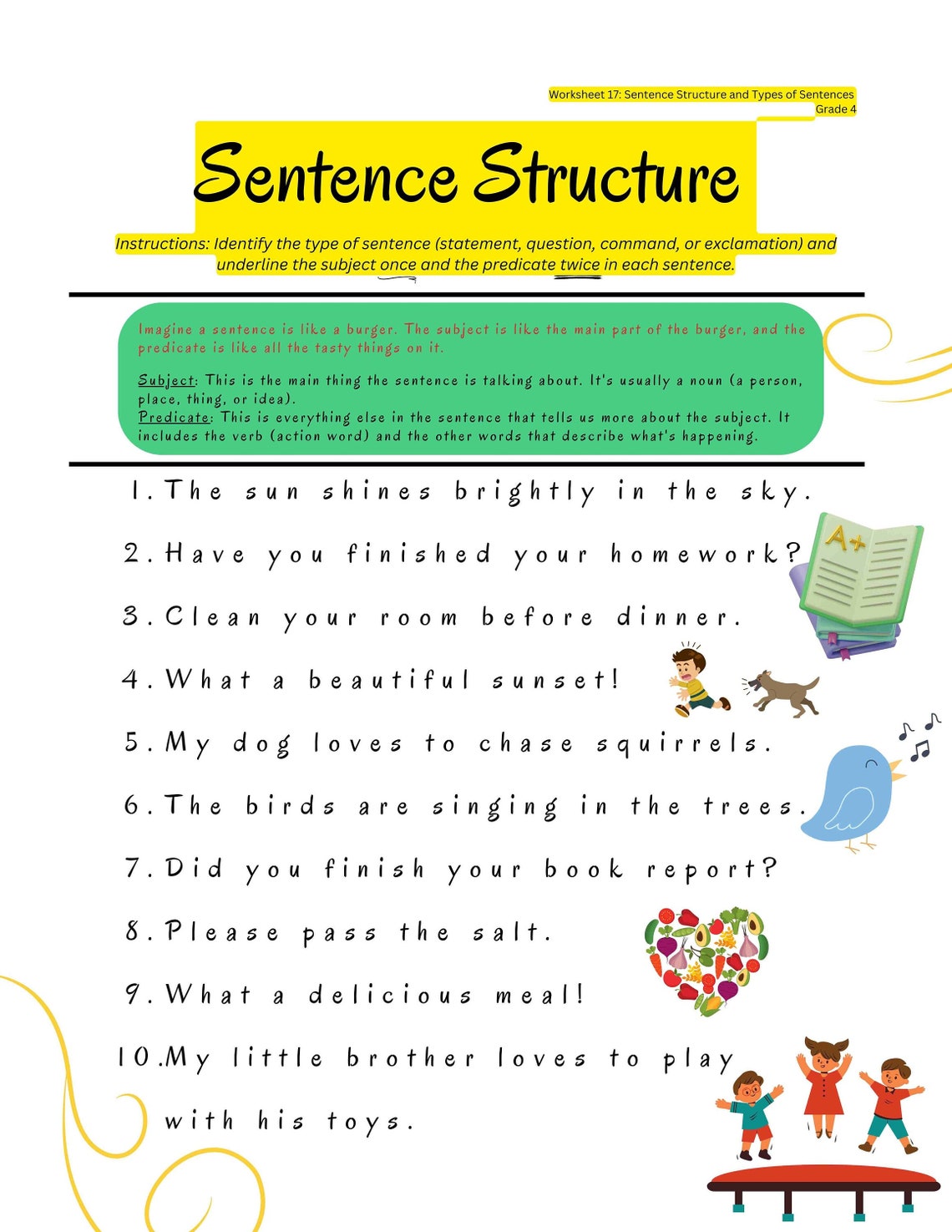 4th Grade Reading and Writing Worksheets Bundle: 21 Pages of Engaging ...