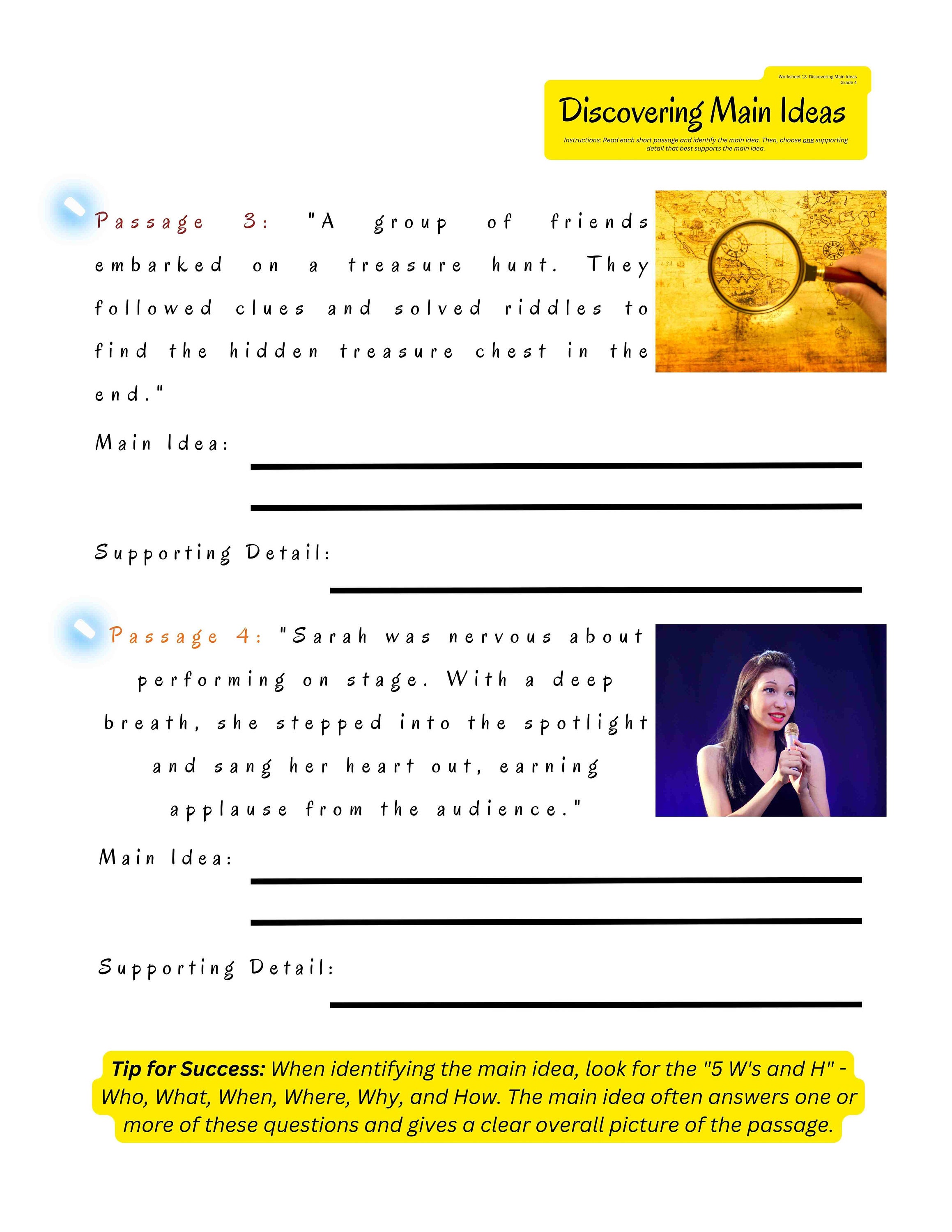 4th Grade Reading and Writing Worksheets Bundle: 21 Pages of Engaging ...