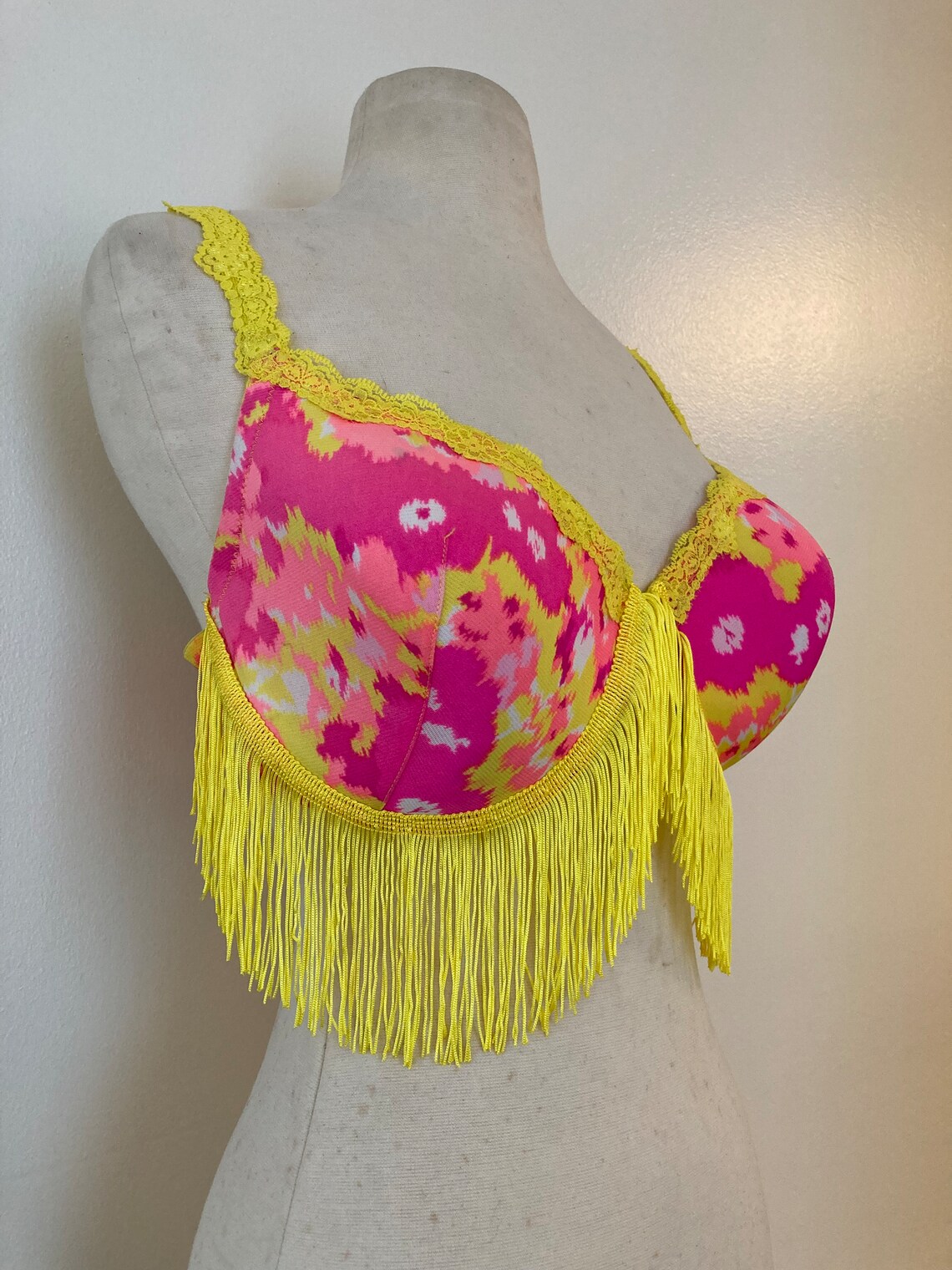 Pink Fringe Bra - Etsy