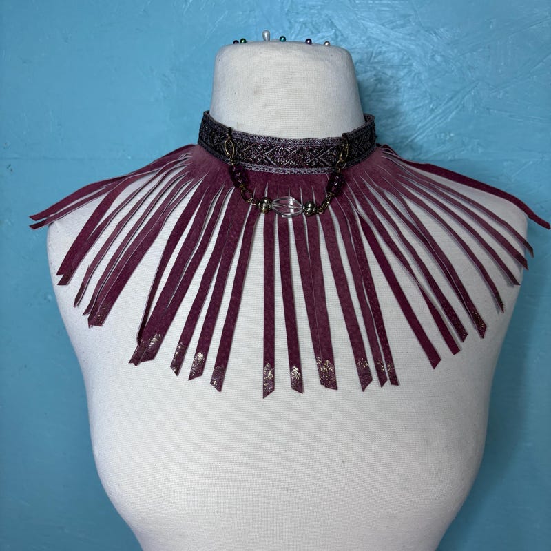 Fringe Choker - Etsy
