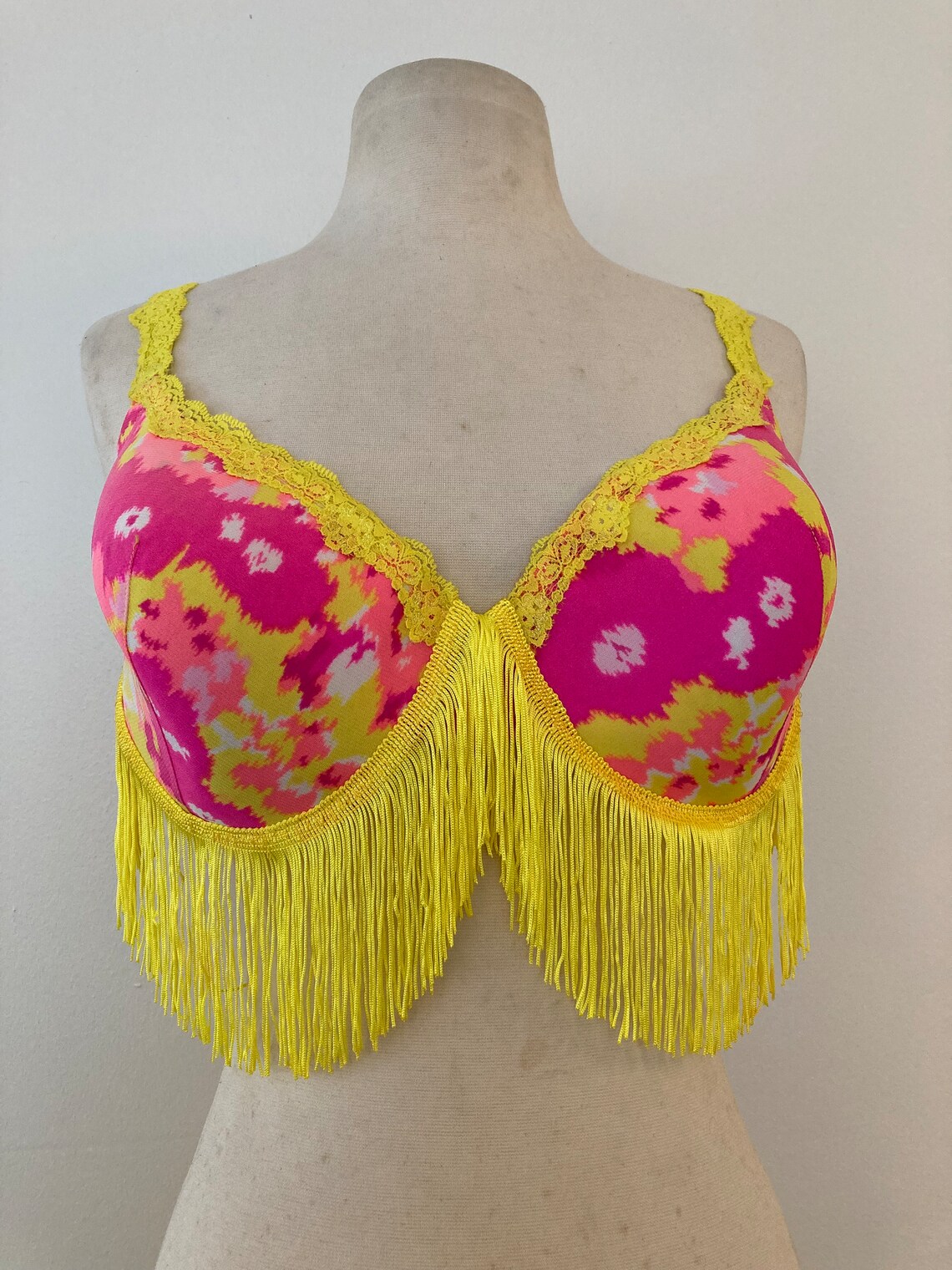 Pink Fringe Bra - Etsy