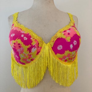 Pink Fringe Bra - Etsy