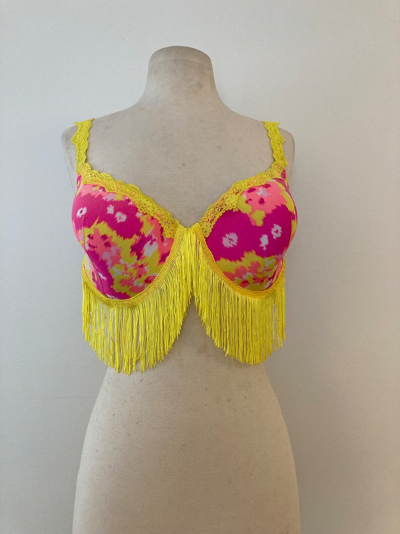 Pink Fringe Bra - Etsy
