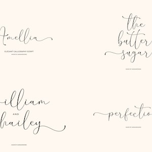 Calligraphy Font Bundle - Wedding Font, Romantic Font,lovely Font ...