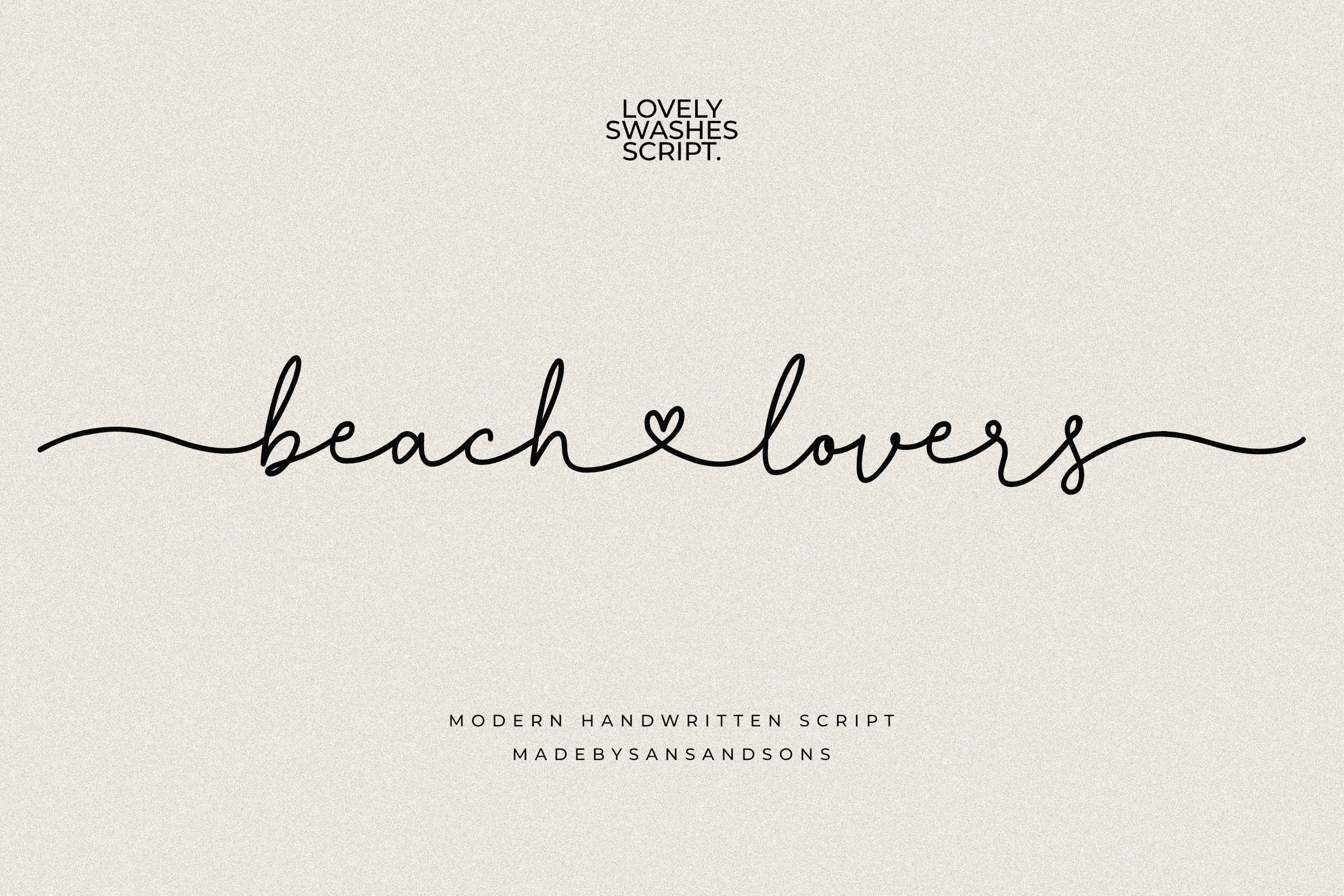 Beach Lovers Lovely Font Calligraphy Font Modern - Etsy