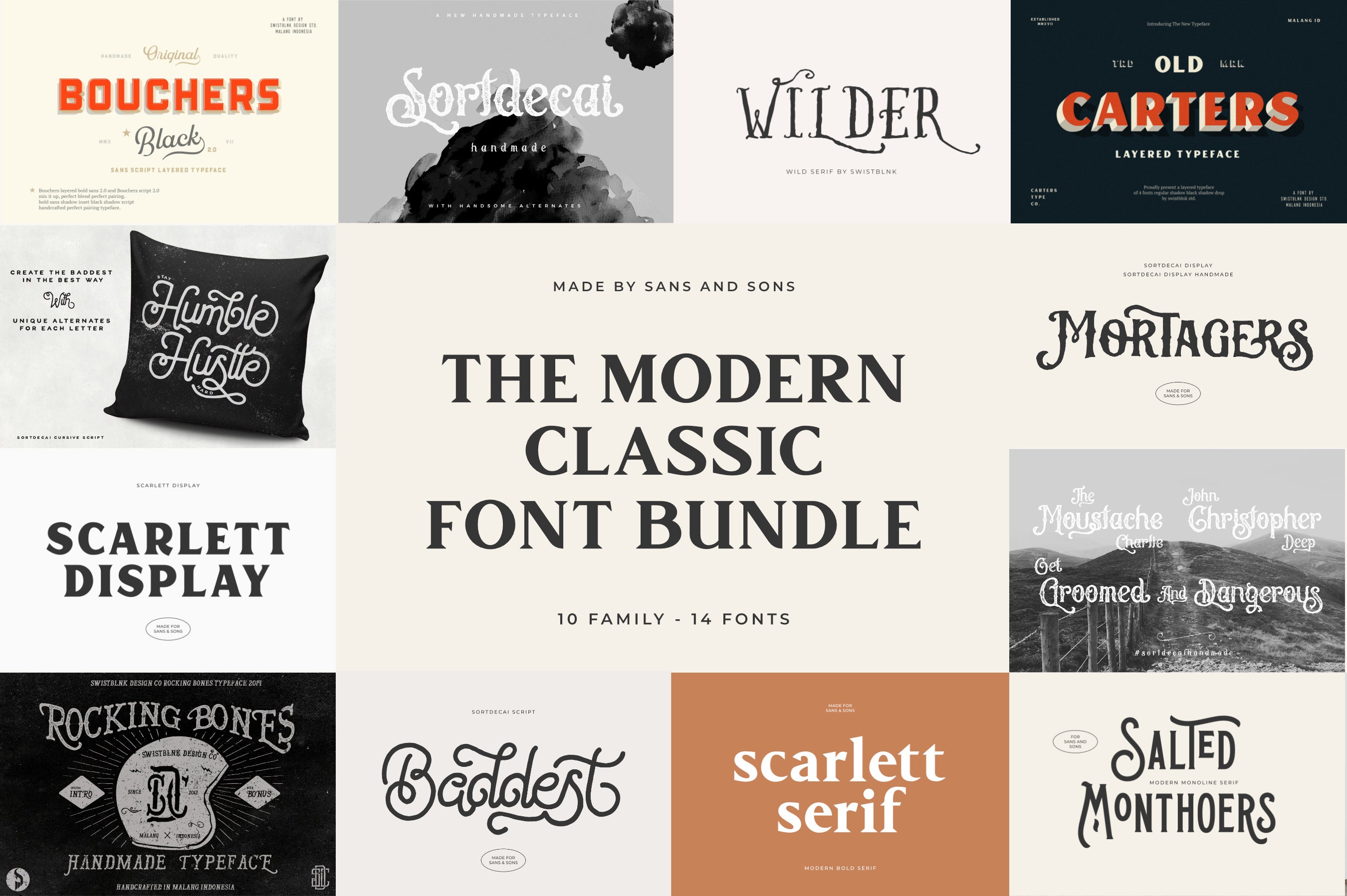 Modern Classic Font Bundle Branding Font Retro Font Cricut - Etsy