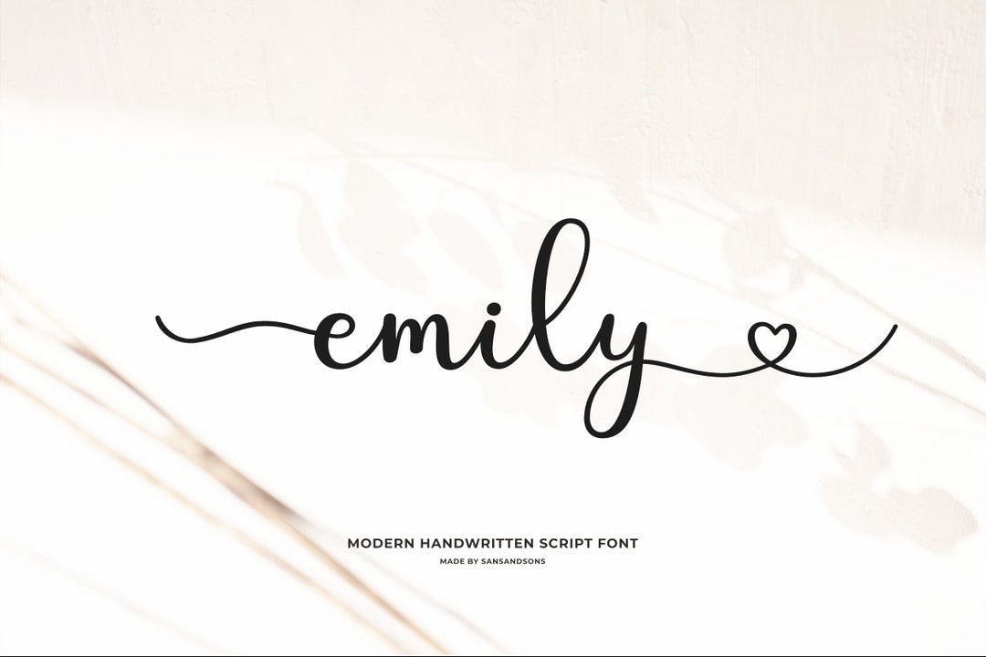 Emily - Lovely Font, Calligraphy Font, Handwritten Font, Feminine Font ...