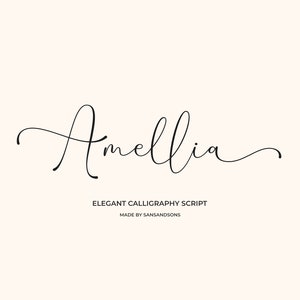 Amellia - Handwritten Font, Wedding Font, Signature Script Font ...