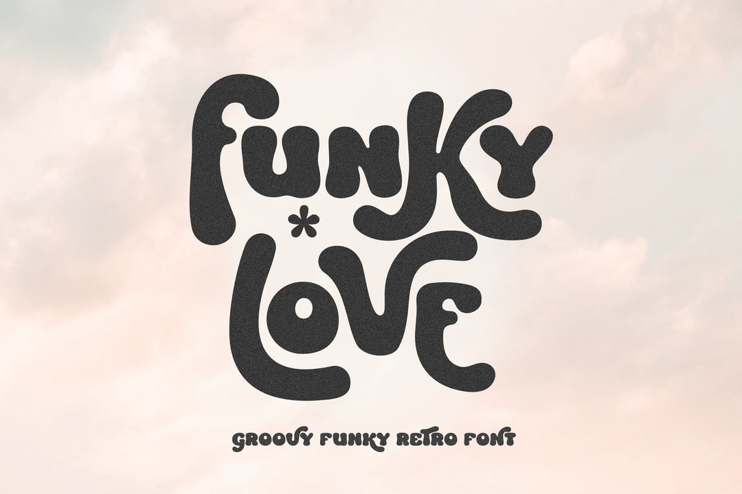 Funky Love - Retro Font, Procreate Font, Canva Font, Modern Font, Boho ...