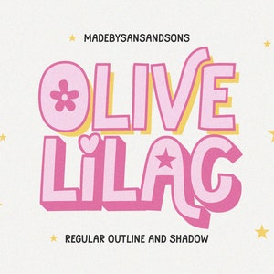 Olive Lilac - Fun Retro Font, Groovy Font, Modern Font, 70s Font ...