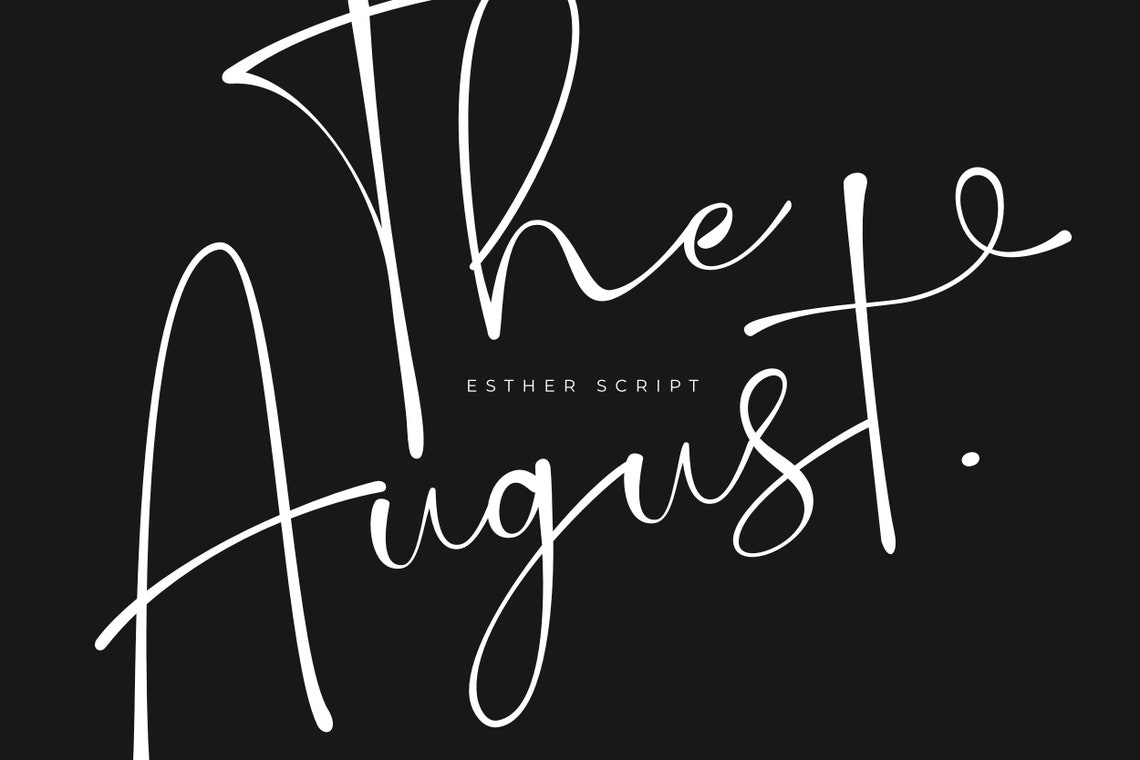 Esther Script Modern Calligraphy Cricut Fonts Fonts for | Etsy