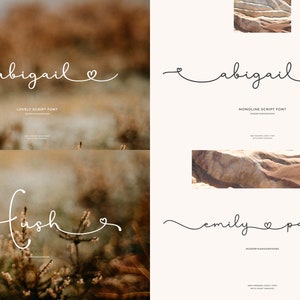 Calligraphy Font Bundle - Wedding Font, Romantic Font,lovely Font ...