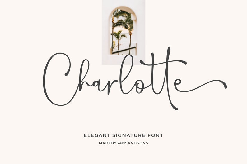 Charlotte Calligraphy Font: Modern Script, Wedding Design - Etsy