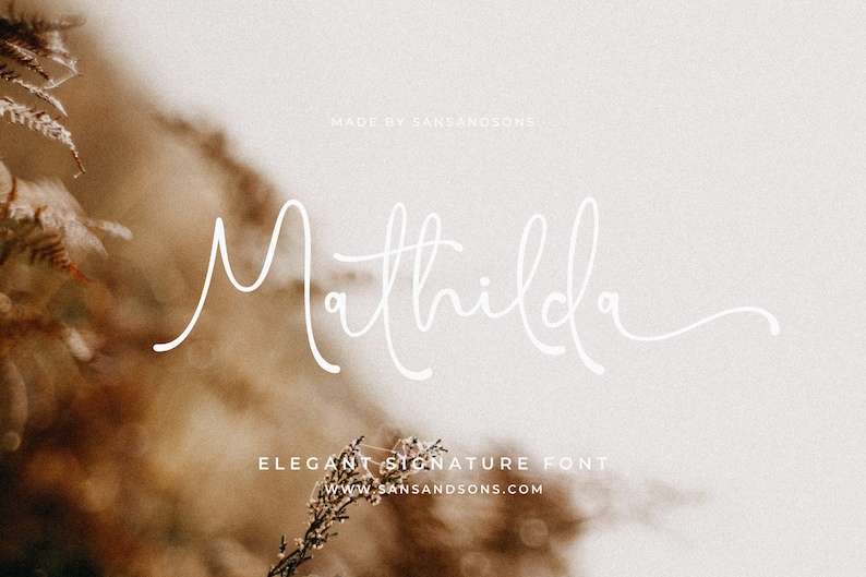 Mathilda Modern Calligraphy Font: Elegant Script - Etsy