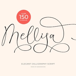 Mellisa - Elegant Font, Wedding Font, Procreate Font, Canva Font, Logo ...