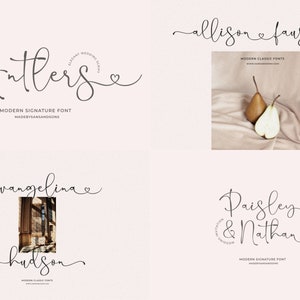 Calligraphy Font Bundle - Wedding Font, Romantic Font,lovely Font ...