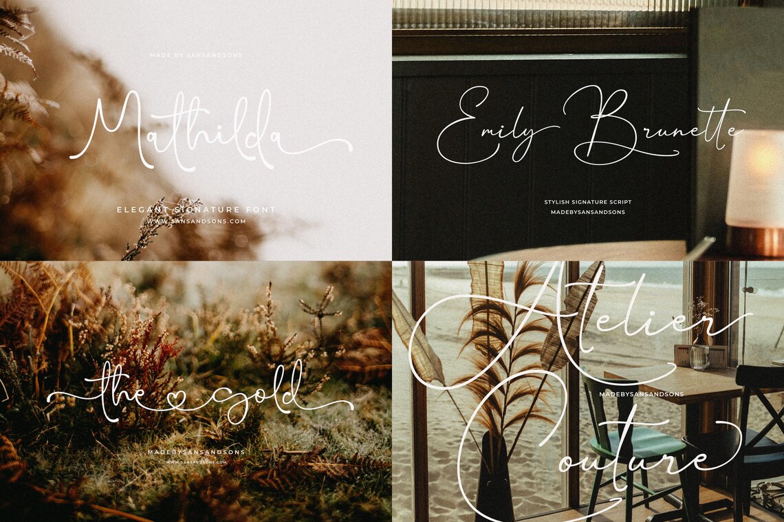 Modern Font Collection: 10 Elegant Typefaces (commercial License) - Etsy