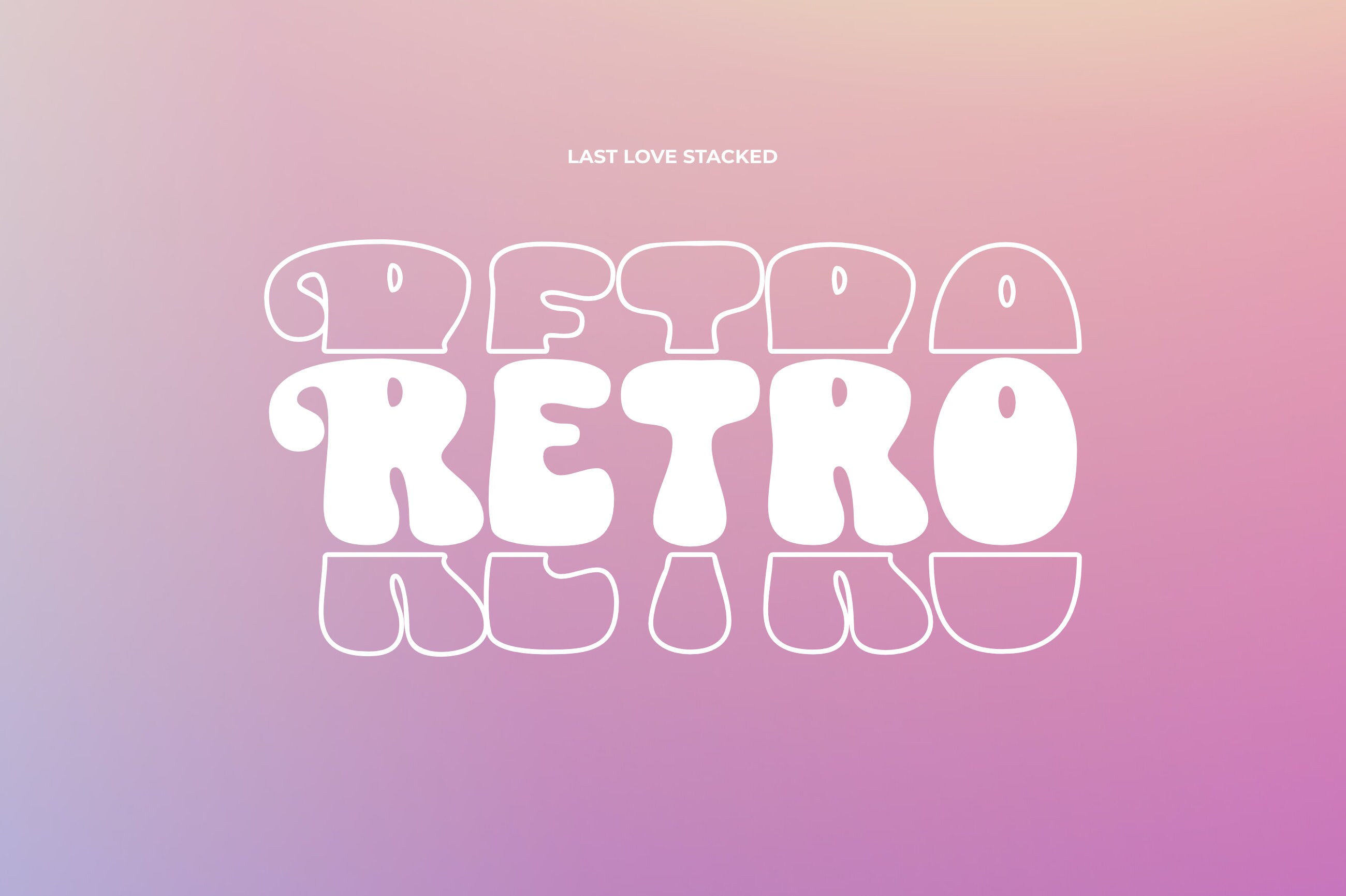 Lastlove Stacked Font Retro Font Modern Font Boho Font - Etsy