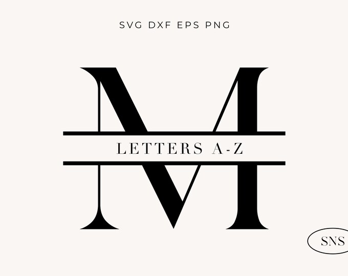 Uppercase C Letter Split Monogram Svg, Alphabet Split Name Frame, Split ...