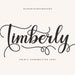 Timberly Swashes Font Calligraphy Font Modern | Etsy