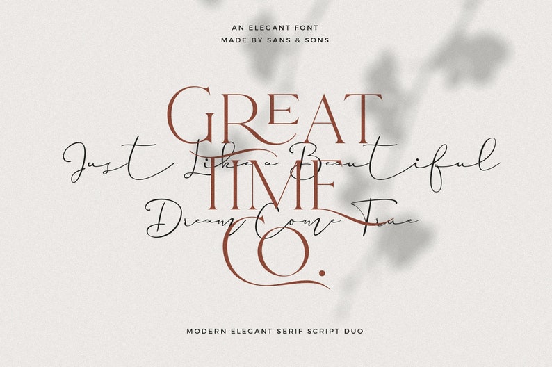 Hello Paris Font: Modern Elegant Serif & Script (SVG/DXF/EPS) - Etsy
