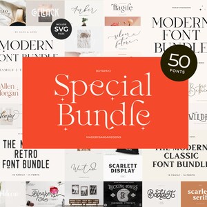 Special 50 Font Bundle Vol. 1 - Cricut Font, Procreate Font, Canva Font ...