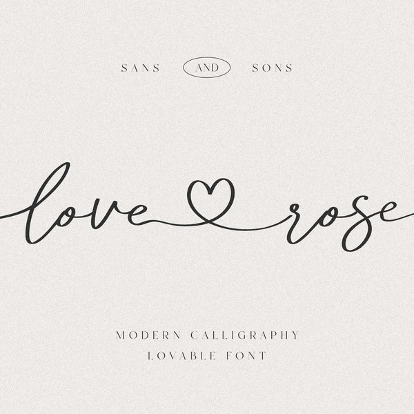 Love Font - Etsy