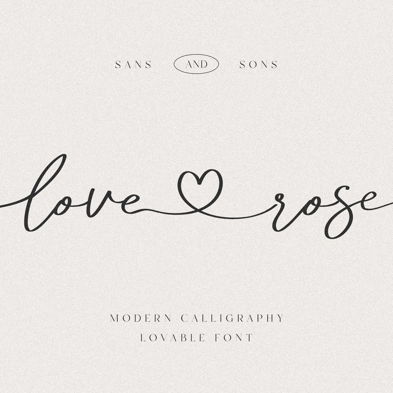 Heart Rose Font - Etsy