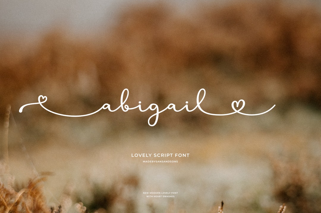 Abigail Script Font - Lovely Font, Calligraphy Font, Handwritten Font ...