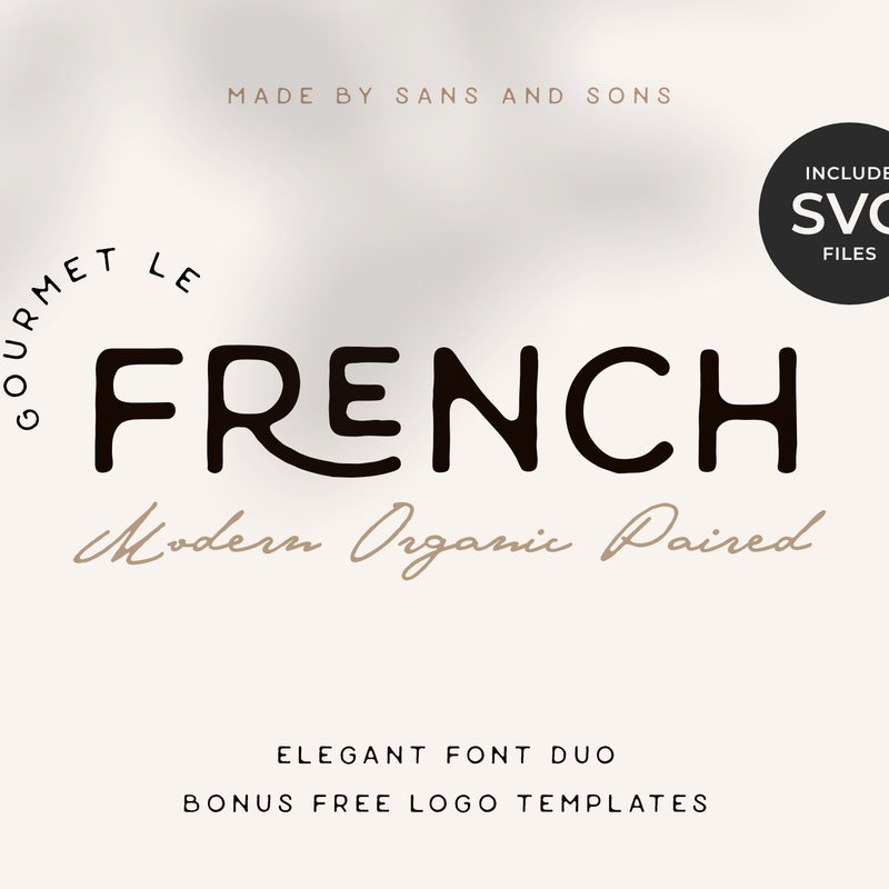 French Font - Etsy